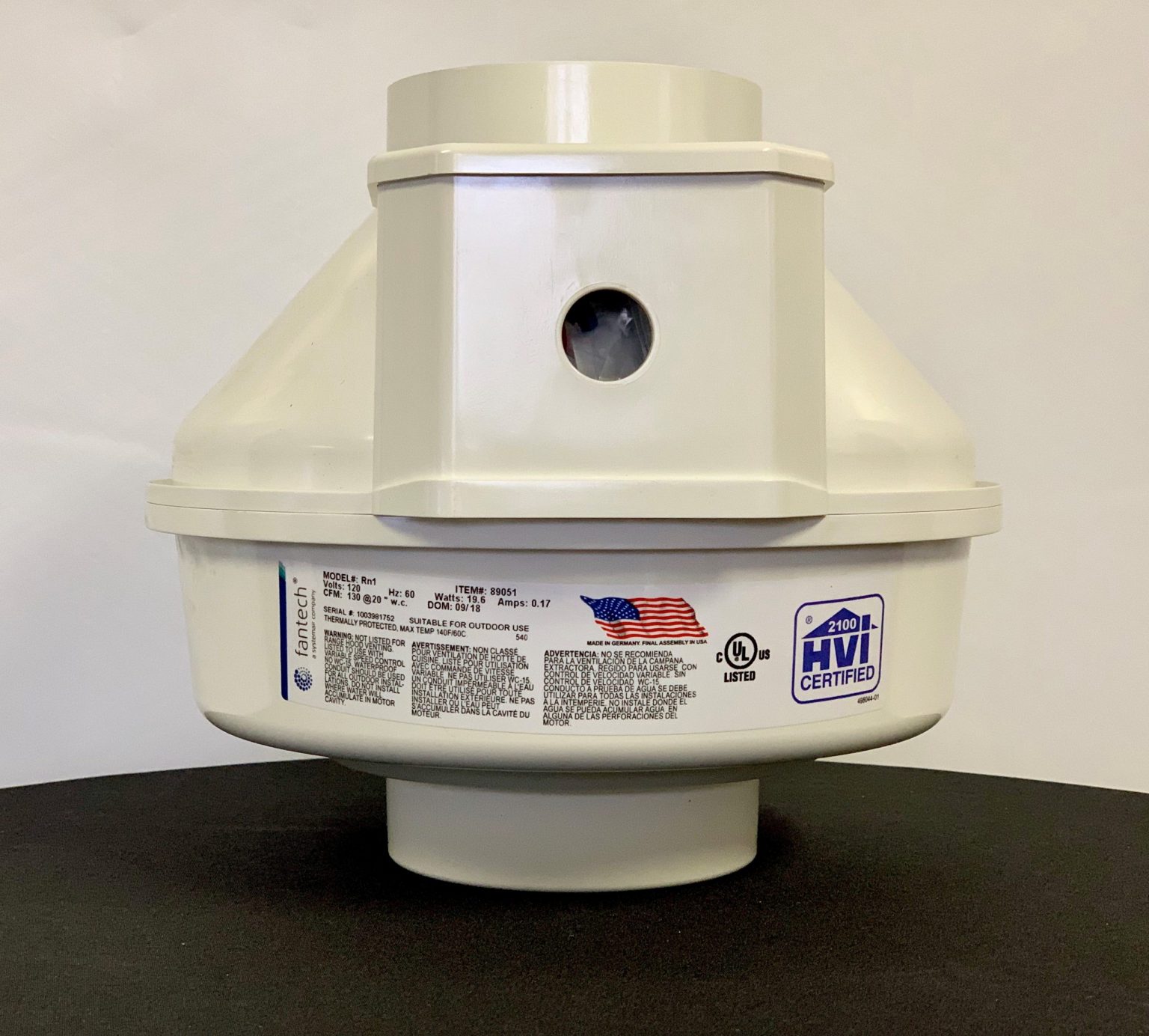 Fantech Rn1 Radon Fan - Obar Systems