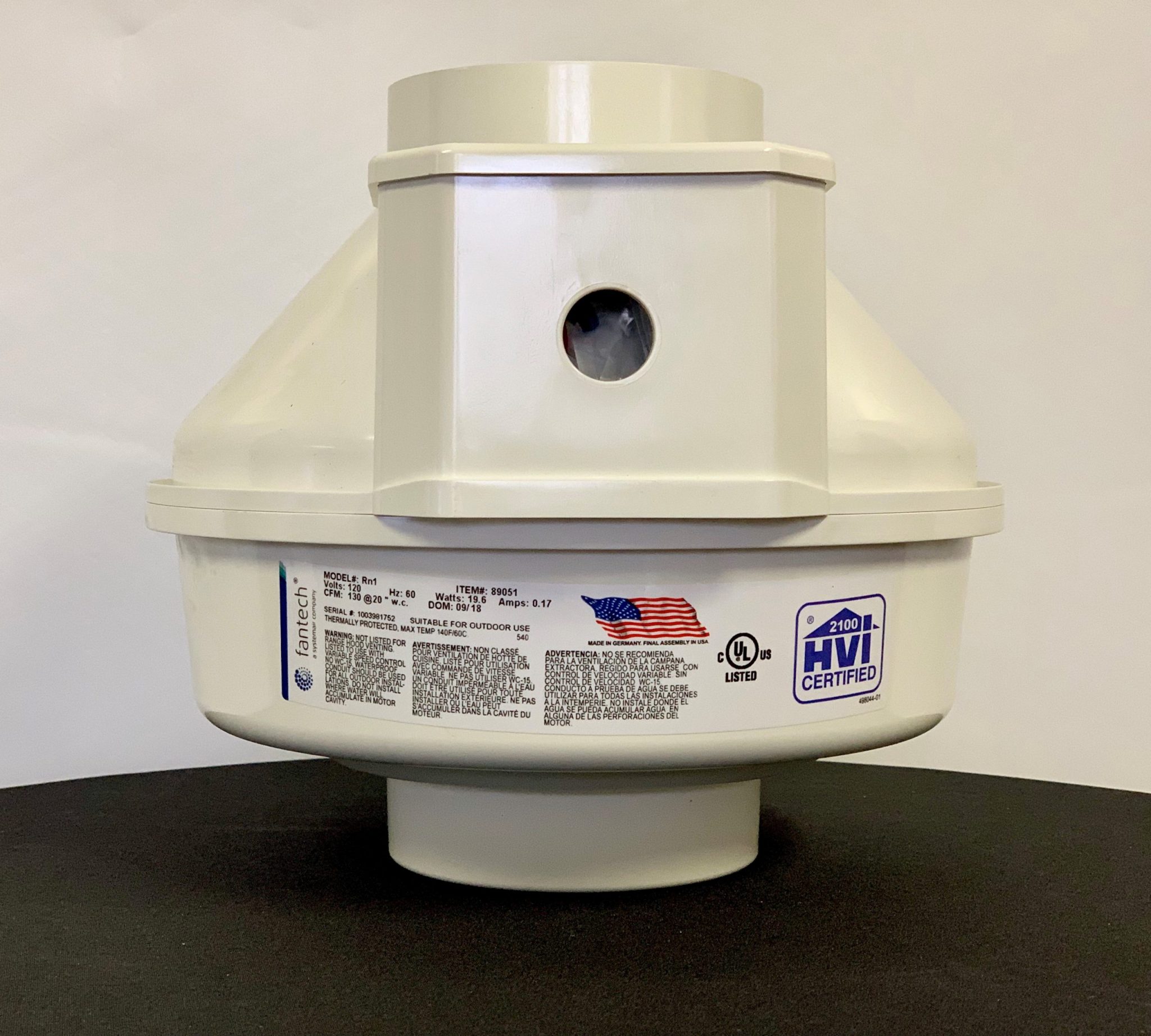 Fantech Rn1 Radon Fan - Obar Systems