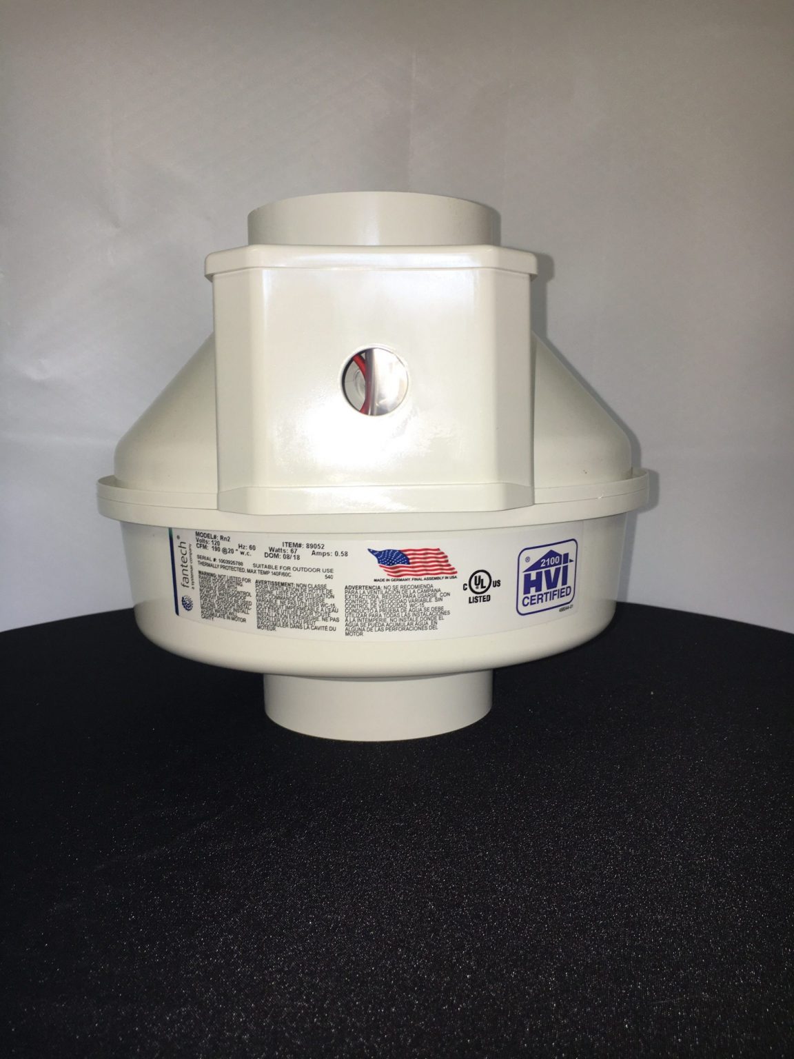 Fantech Rn2 Radon Fan - Obar Systems